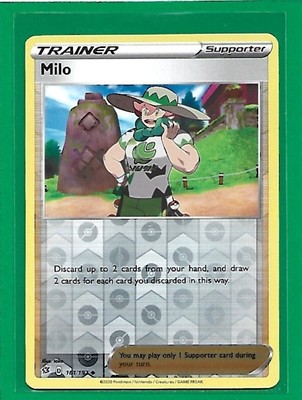 Pokémon TCG SWSH Rebel Clash Milo #161/192 Uncommon Reverse Holo | eBay