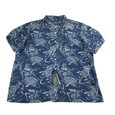 Polo Ralph Lauren Mens Big & Tall Koi Short Sleeve Button Down Shirt ...