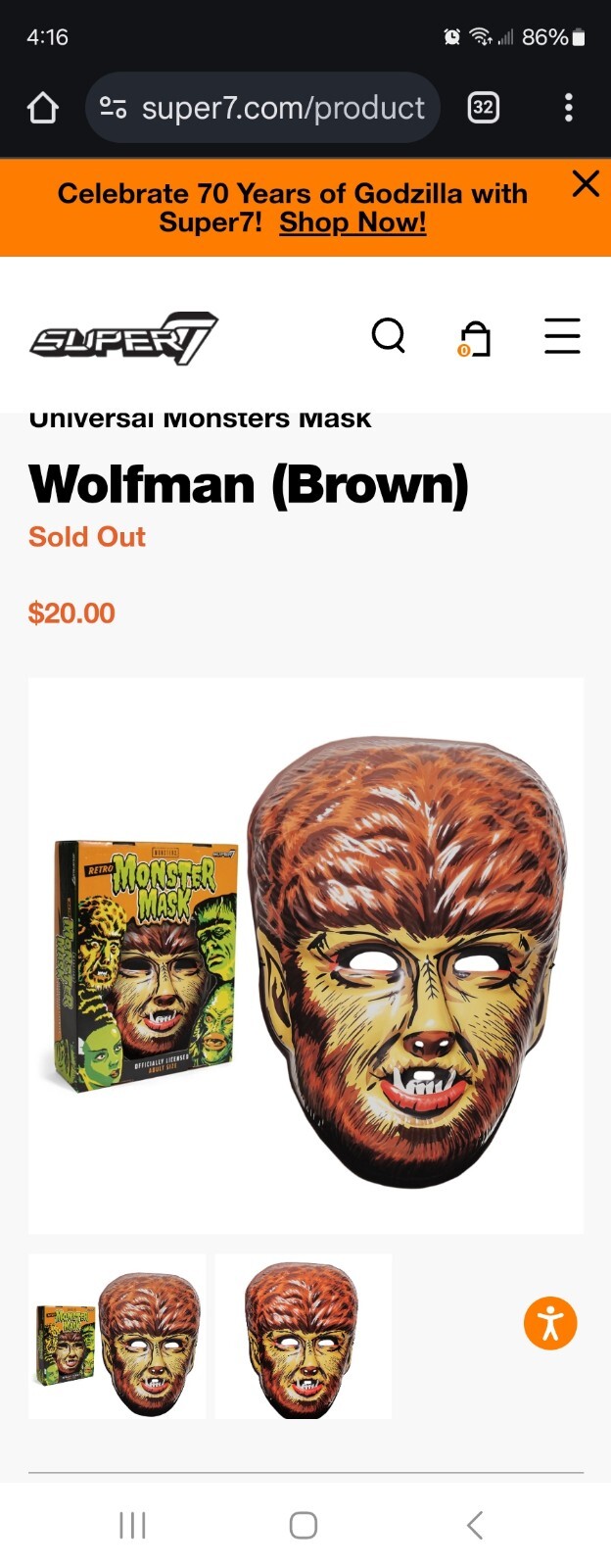 Super7 Universal Monsters Frankenstein Retro Monster Mask for sale ...