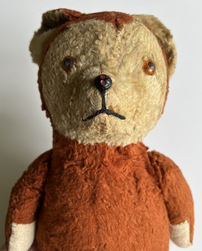 Antique Homemade Teddy Bear Plush Primitive Vintage Jointed Stuffed ...