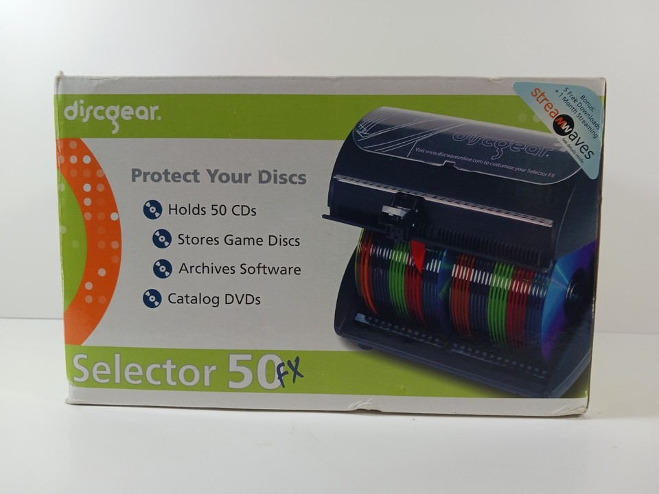 DISCGEAR Selector 50FX Black & White Storage for CD DVD Games Disc ...