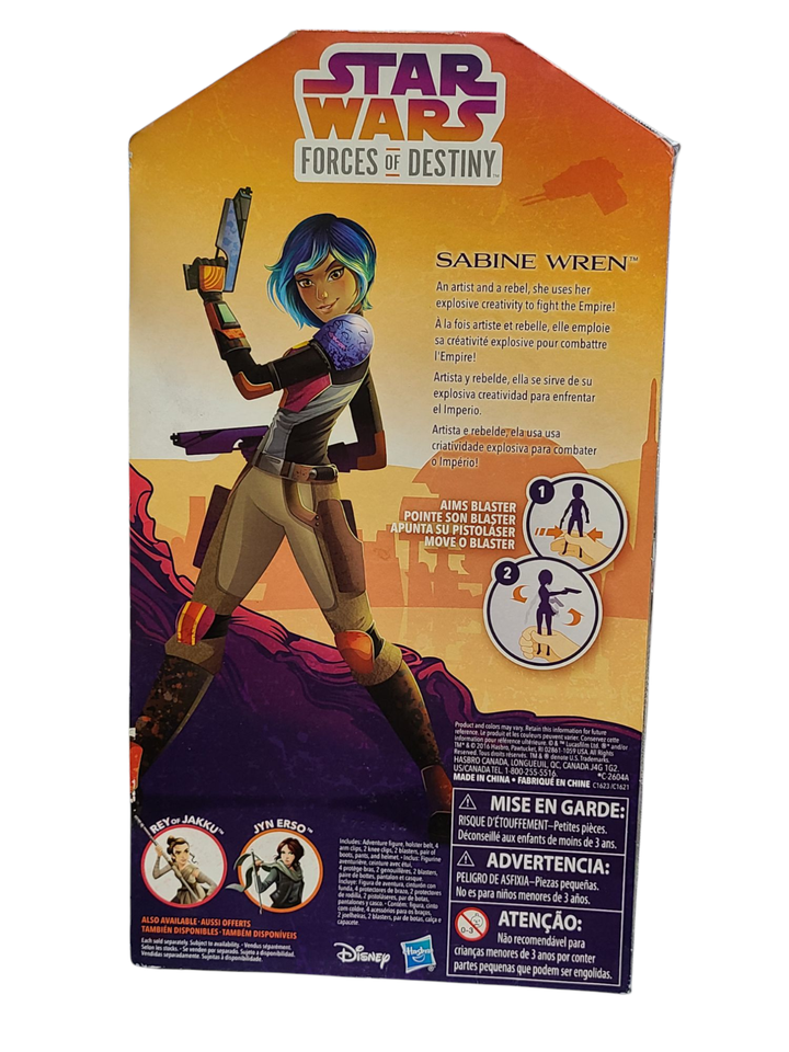 Star Wars Forces Of Destiny SABINE WREN 11 In. Doll New | eBay
