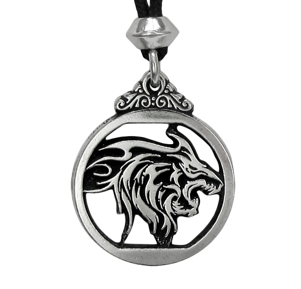 Howling Werewolf Necklace Wolf Pendant - Sturdy Wolves Wolfman Pewter ...