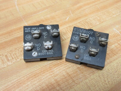 Allen Bradley 800T-B6A Contact 800TB6A (Pack of 2) | eBay