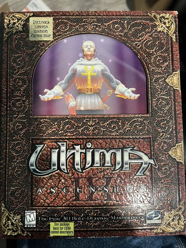 Ultima IX 9 Ascension Limited Cloth Map (PC CD-ROM 1999) Complete Disc ...