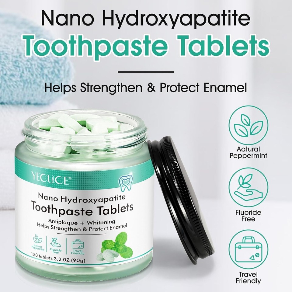 Nano Hydroxyapatite Mouthwash Tablets, Sensitive Toothpaste Bites Kids ...