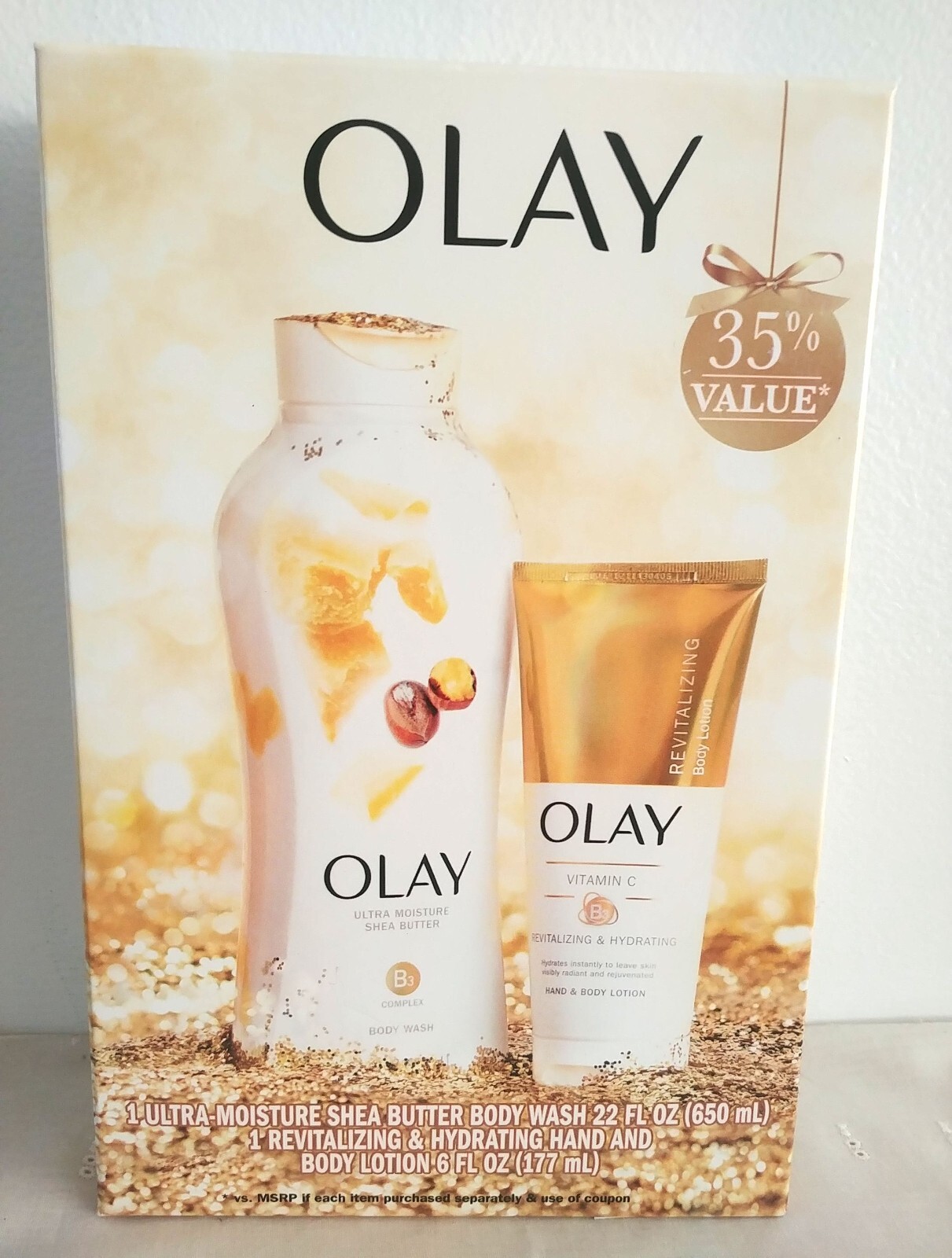 Olay Holiday Collection 2 Pc Gift Set 1 Body Wash & 1 Revitalizing Body ...