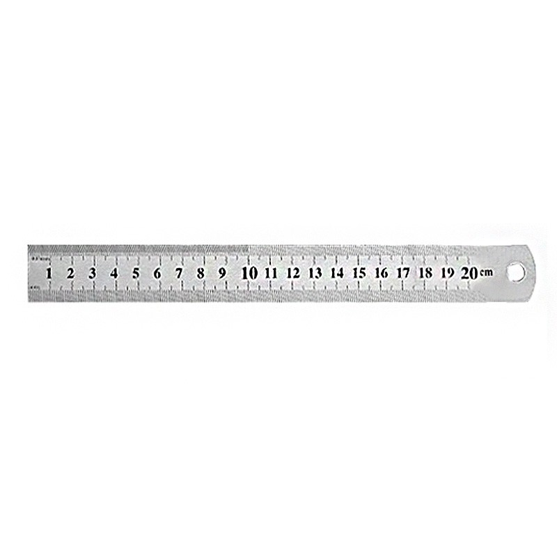 20CM/30CM Double Sided Stainless Straight Ruler Metal Scale Precision ...