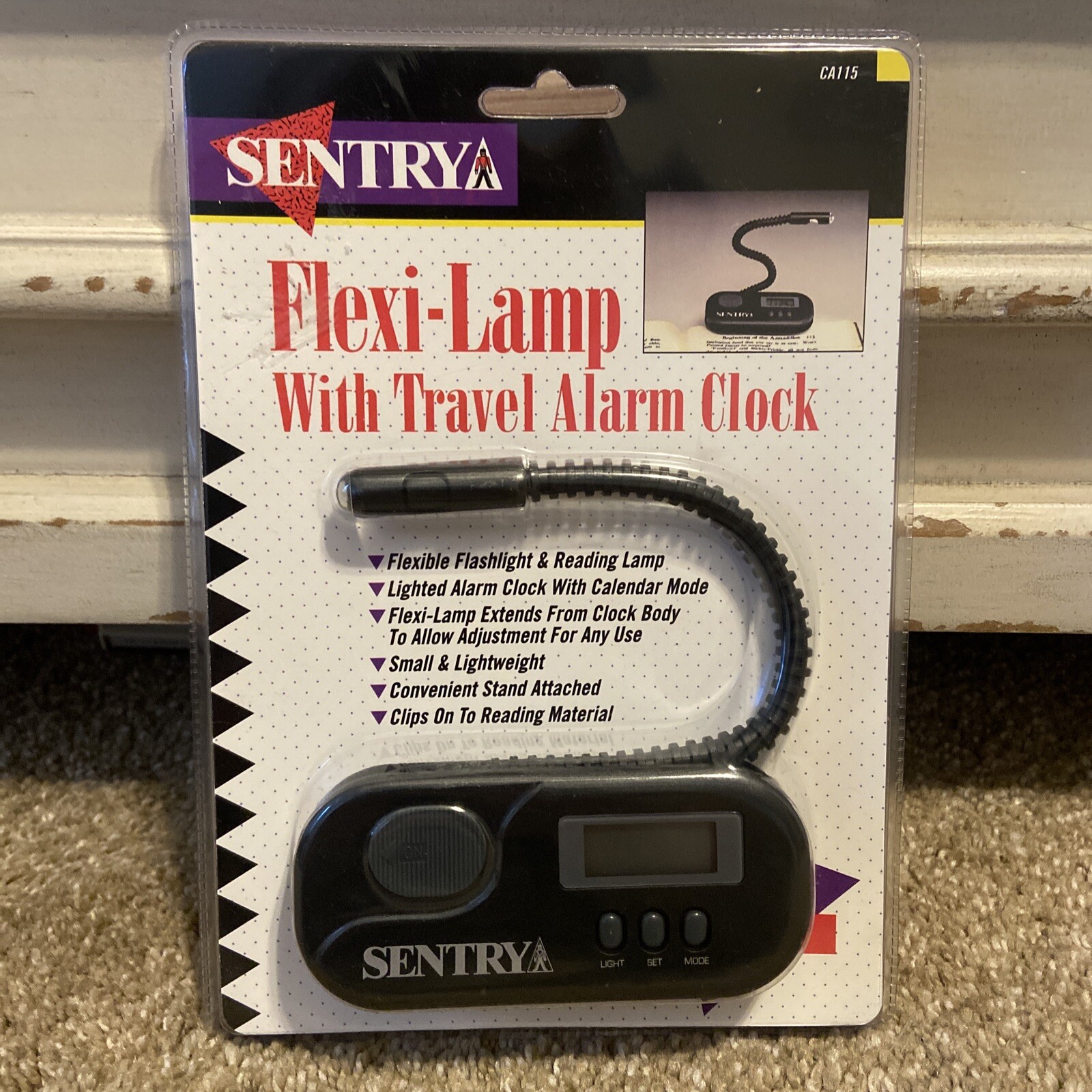 Barjan 2720115 Sentry Flex-Lamp with Travel Alarm Clock Light & Book ...