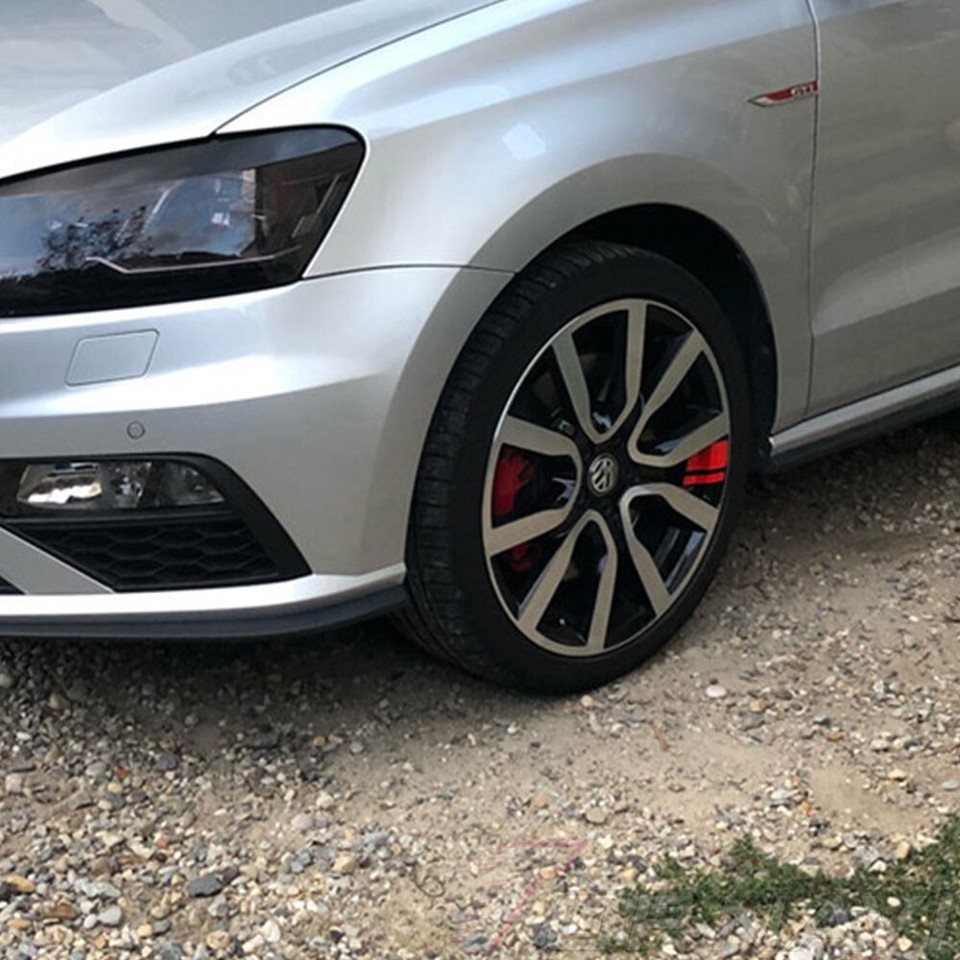 6 PCS Reflective Car Wheel Sticker Accessories Red Car Body Moldings ...
