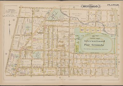 1891 GM HOPKINS, OLYMPIC BASEBALL PARK OF BUFFALO BISONS NEW YORK COPY ...