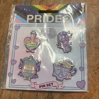 LGBT Trans Pride Enamel Pin Set Transgender Brooch Transsexual Heart ...