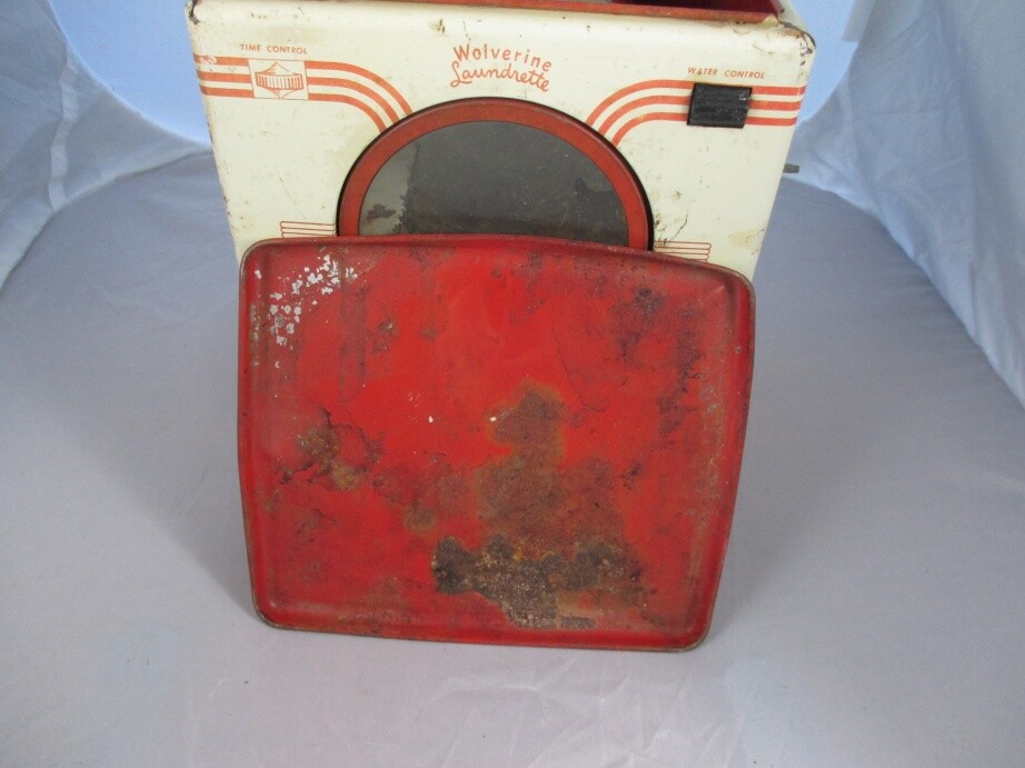 Vintage 40s-50s WOLVERINE LAUNDRETTE - TIN TOY WASHING MACHINE | eBay UK
