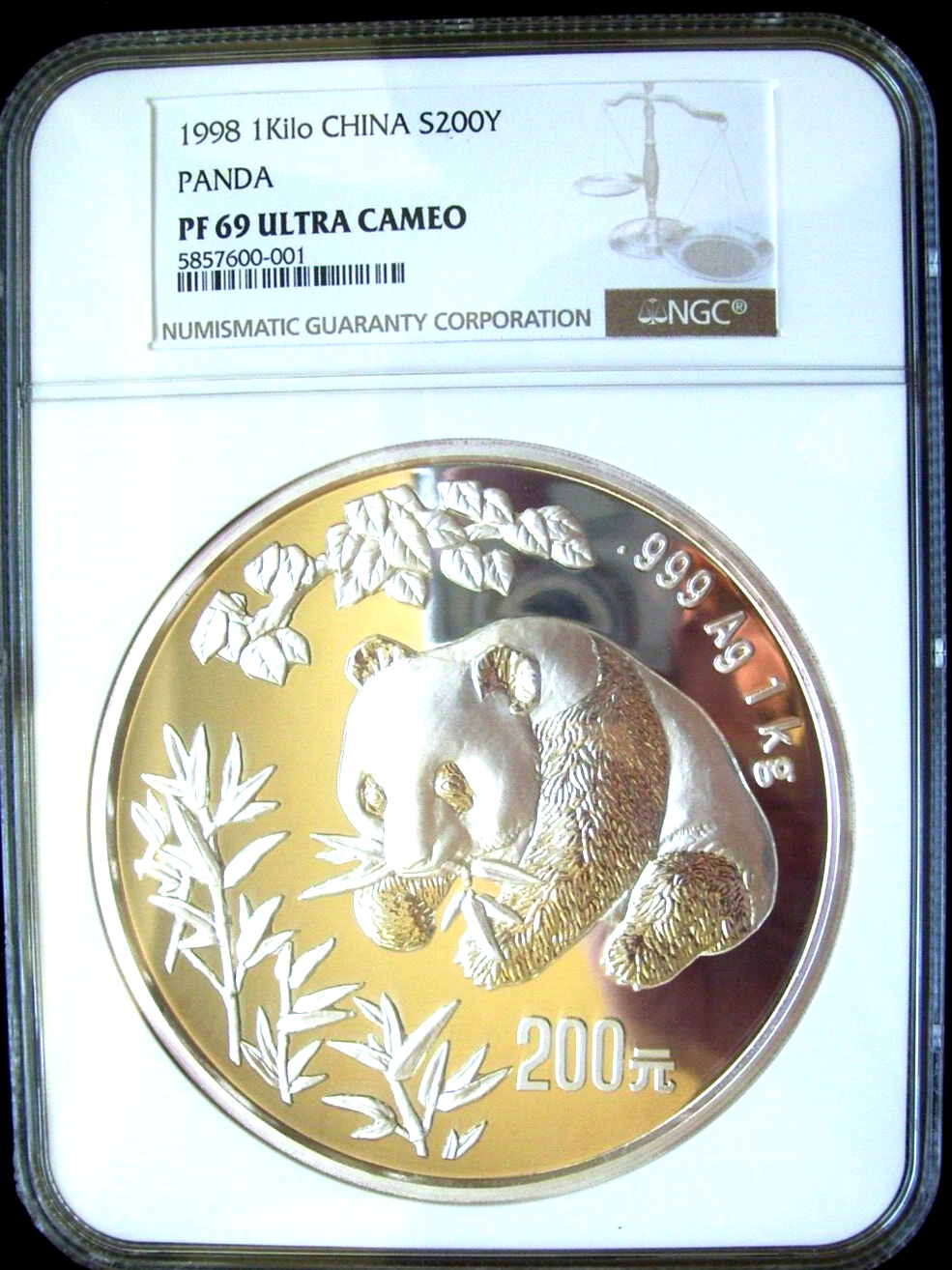 1998 CHINA PANDA S200Y SILVER 1 KILOGRAM NGC PF69 ULTRA CAMEO | eBay