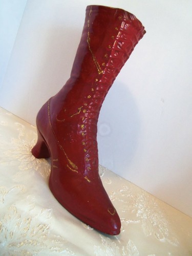 Victorian Boot Door Stop red Cast Large Vintage rare | eBay