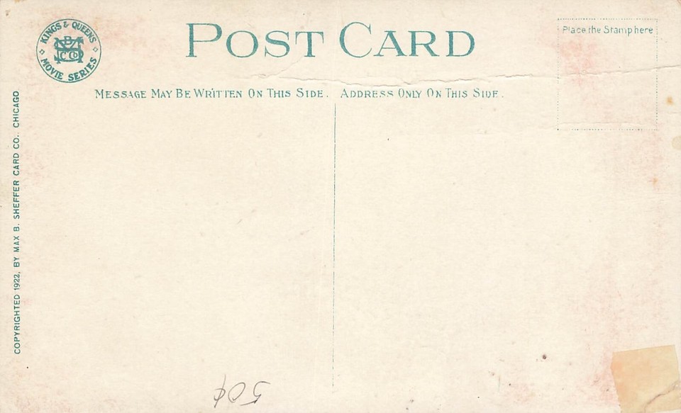 Postcard ~ Theodore Roberts as Oliver Beresford in, "Hail the Woman ...