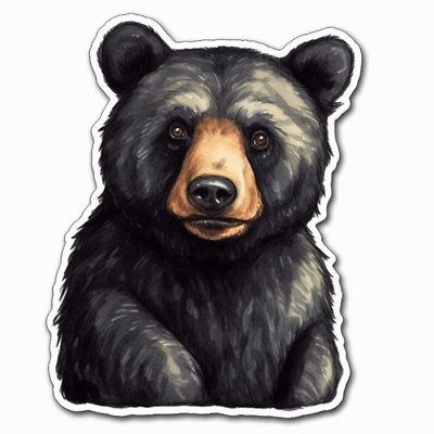 Black Bear Sticker Car Truck Window Bumper Vinyl Decal Forest Nature ...