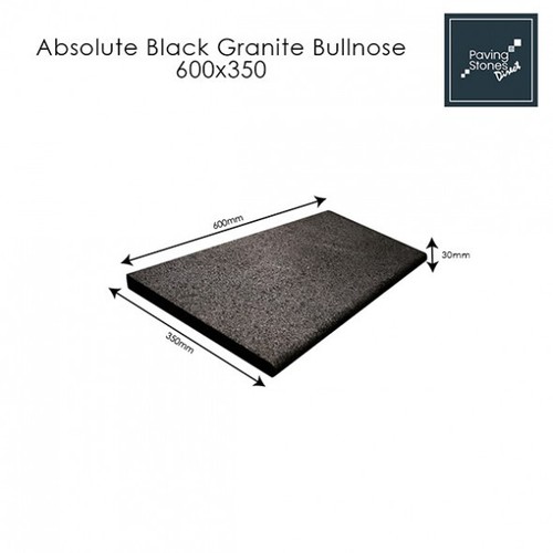 Absolute Black Granite Bull Nose Steps 600x350x30mm | eBay UK
