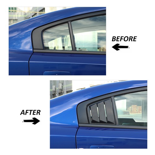 2pc Rear Side Window Glass Blind Quarter Louver Cover Trim For 15 ...
