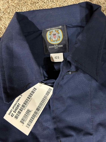 US Coast Guard ODU uniform shirt male size 42 Short New w/tags | eBay