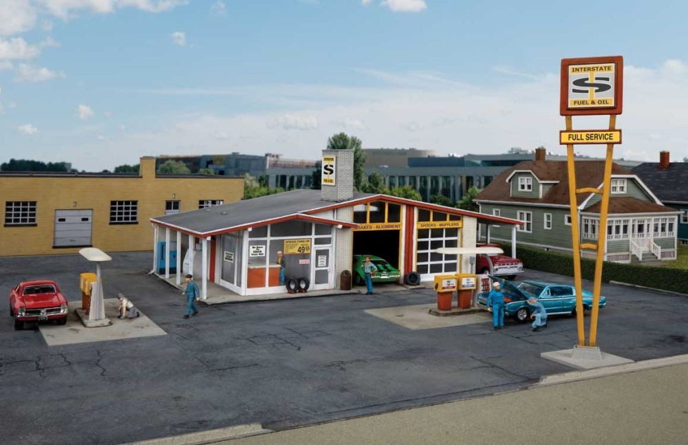 Walthers Vintage Gas Station Kit - Main Building - HO Scale ...