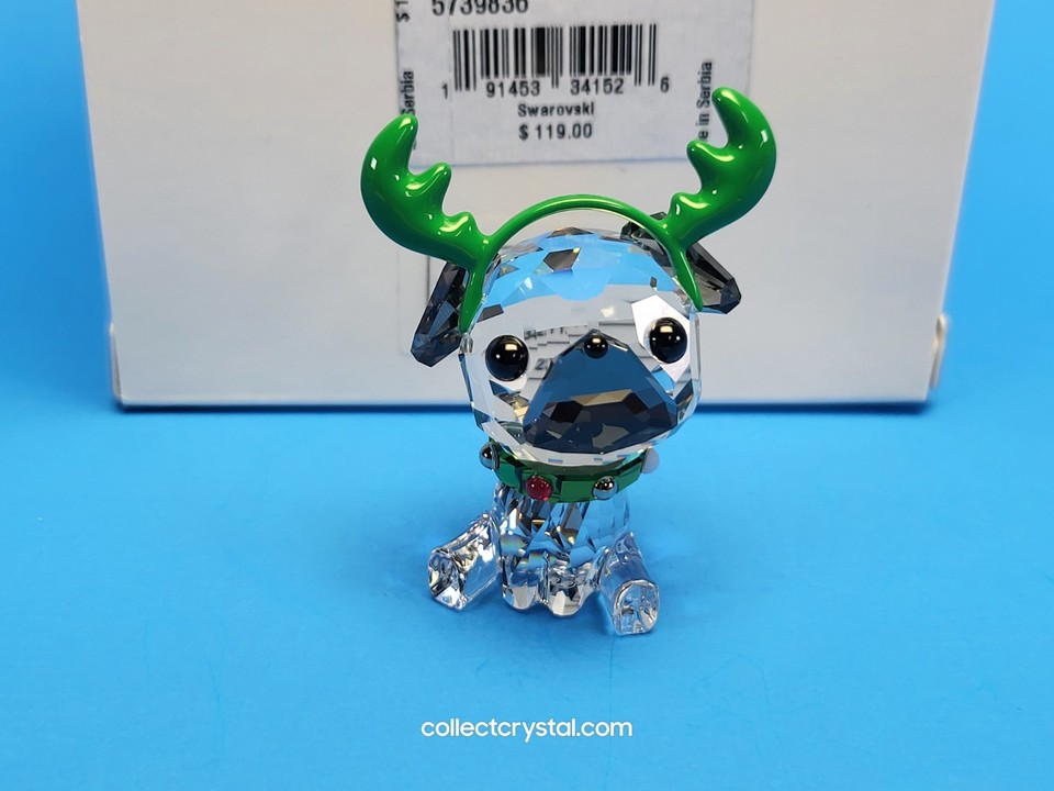 Swarovski Holiday Cheers PUG the Dog Christmas Figurine # 5625661 | eBay