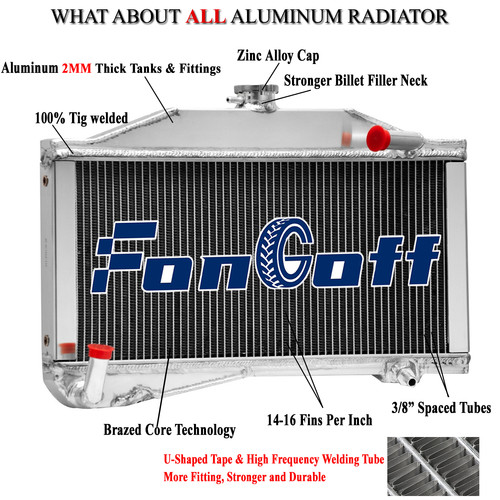 2 Row Aluminum Radiator For 1955-1971 MORRIS MINOR 1000 948 1098 MT ...