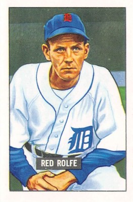 1986 Card Collectors Company '51 Bowman Reprints #319 Red Rolfe MG p2s ...