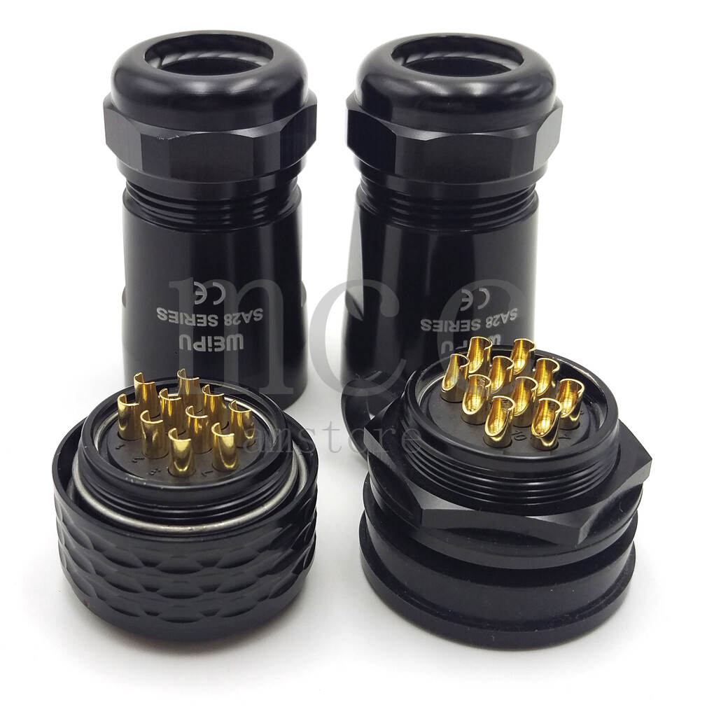WEIPU SA28 10 pin Waterproof Power Connector,Electrical Wire Docking ...