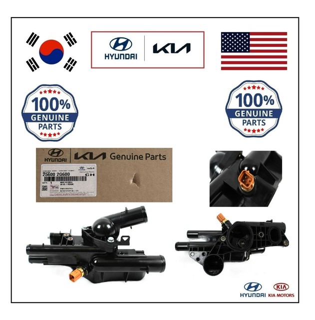 OEM 256002G600 Genuine Thermostat Housing 08-10 Hyundai Sonata KIA ...