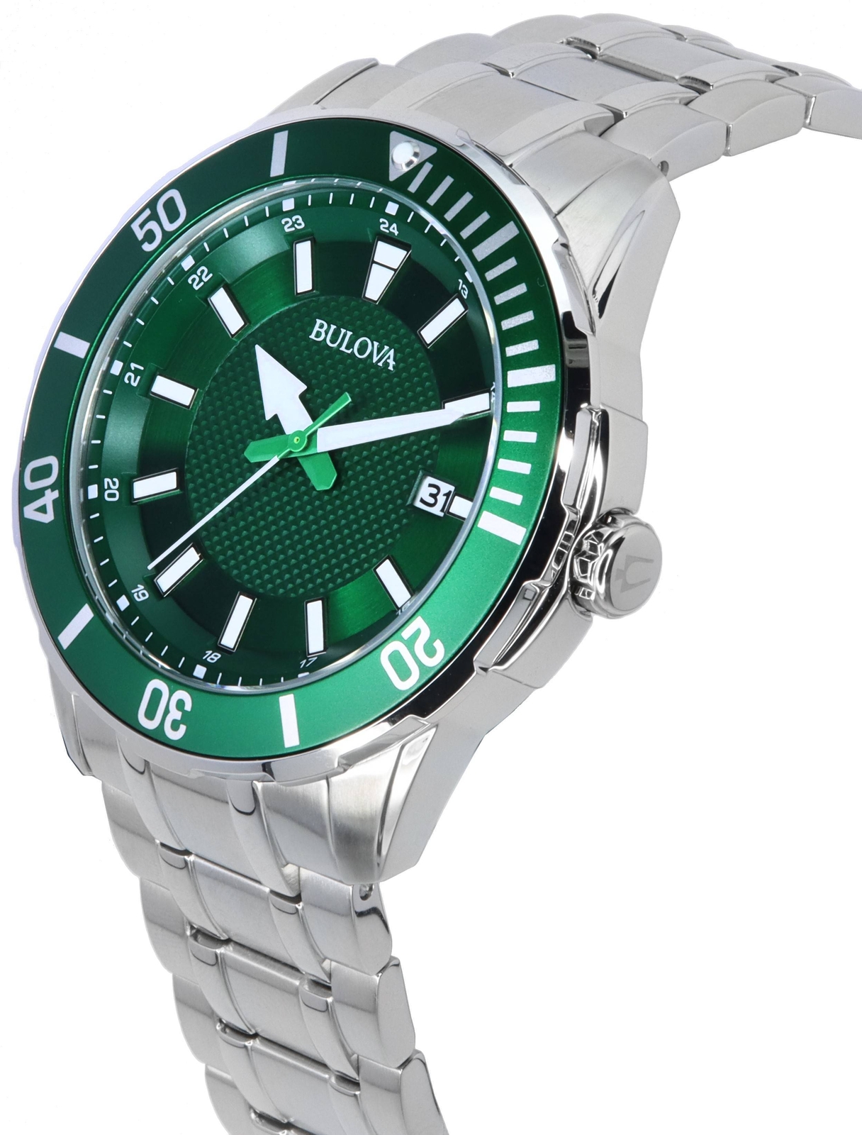 Bulova Classic Sport Green Dial Quartz 98B359 100M Men's Watch for sale ...