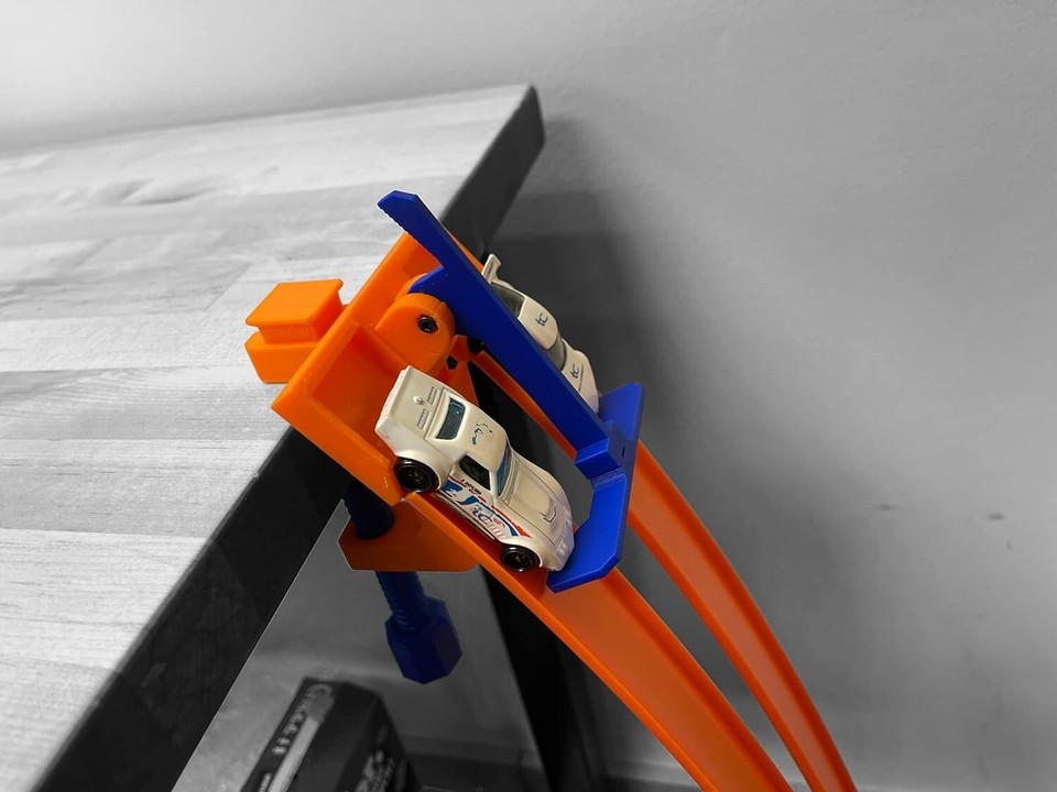 2 Lane Clamp W Start Gate Compatible with Cars and Track) Blue/Orange ...