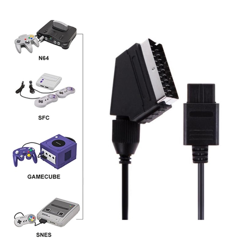 SCART AV Cable Lead Cord Wire Gaming Accessories Universal for N64 SNES ...