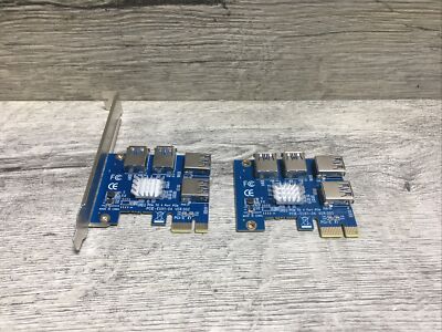 EUX1-04 PCIE 1 to 4 Slots Riser Card Adapter USB 3.0 PCIE for BTC ...