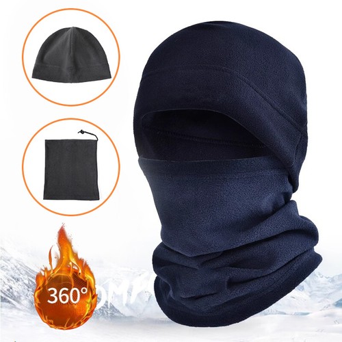 Winter Polar Coral Fleece Balaclava Men Face Mask Neck Warmer Beanies ...