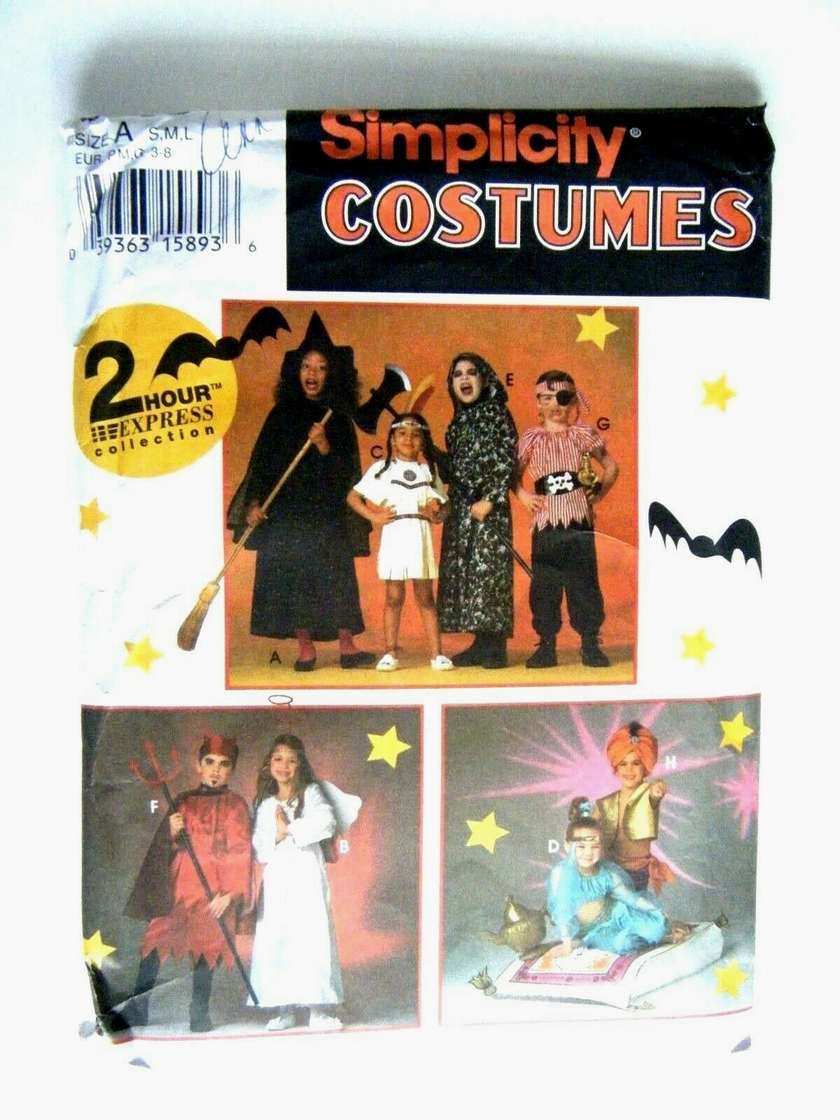 Simplicity Kids Costume Pattern 9168 Child's Sizes S M L | eBay