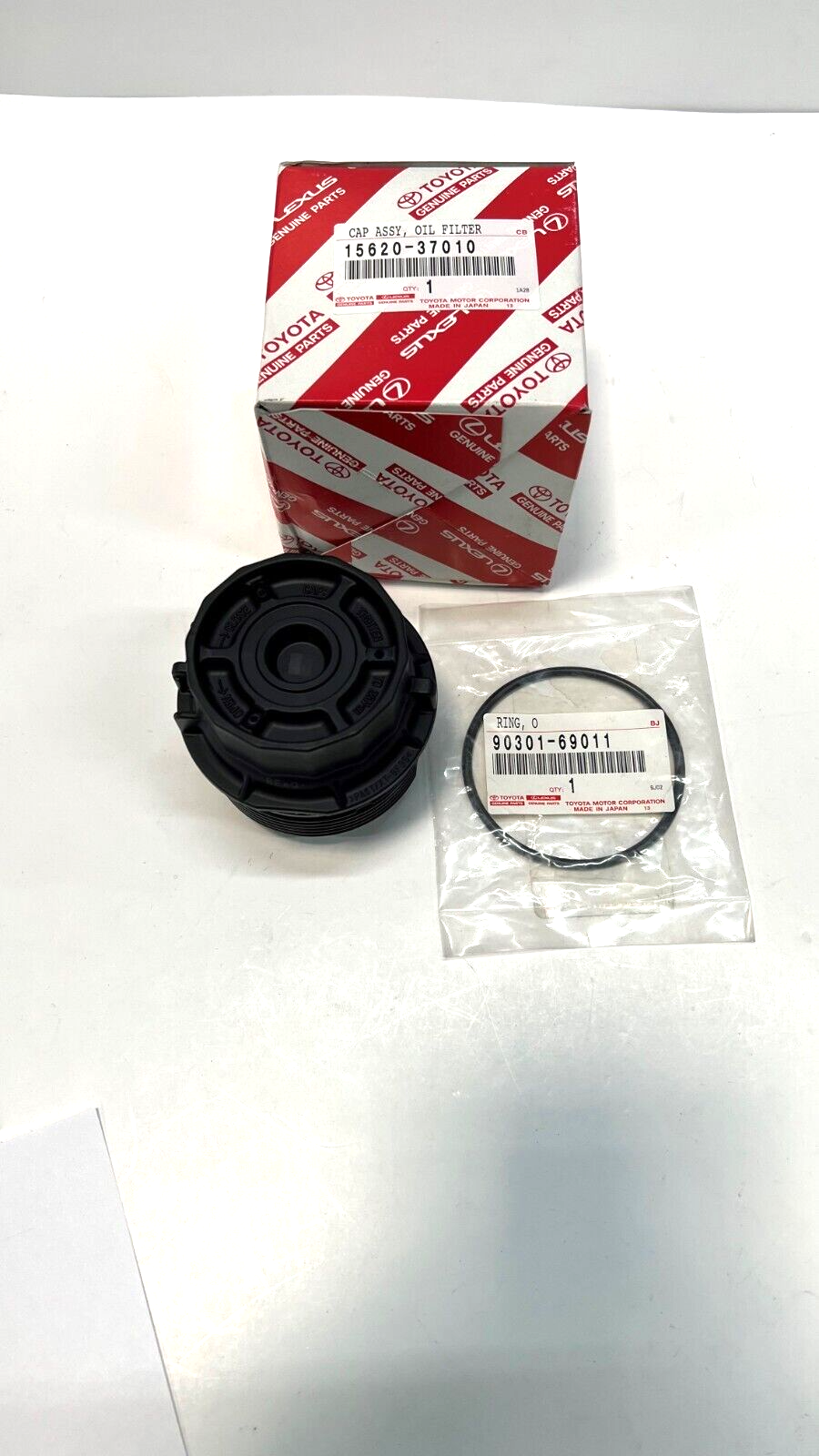 2-PC KIT GENUINE TOYOTA LEXUS(08-18)CAP O/FLTR & ORING 90301-69011 ...