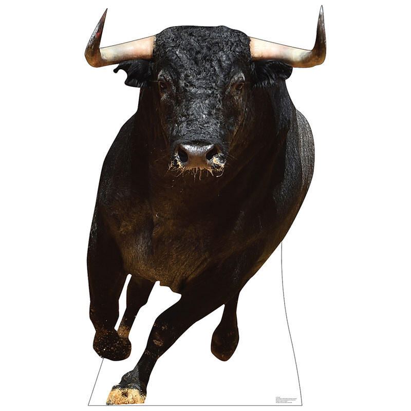 BULL Lifesize CARDBOARD CUTOUT Standee Standup Poster Charging Cattle ...