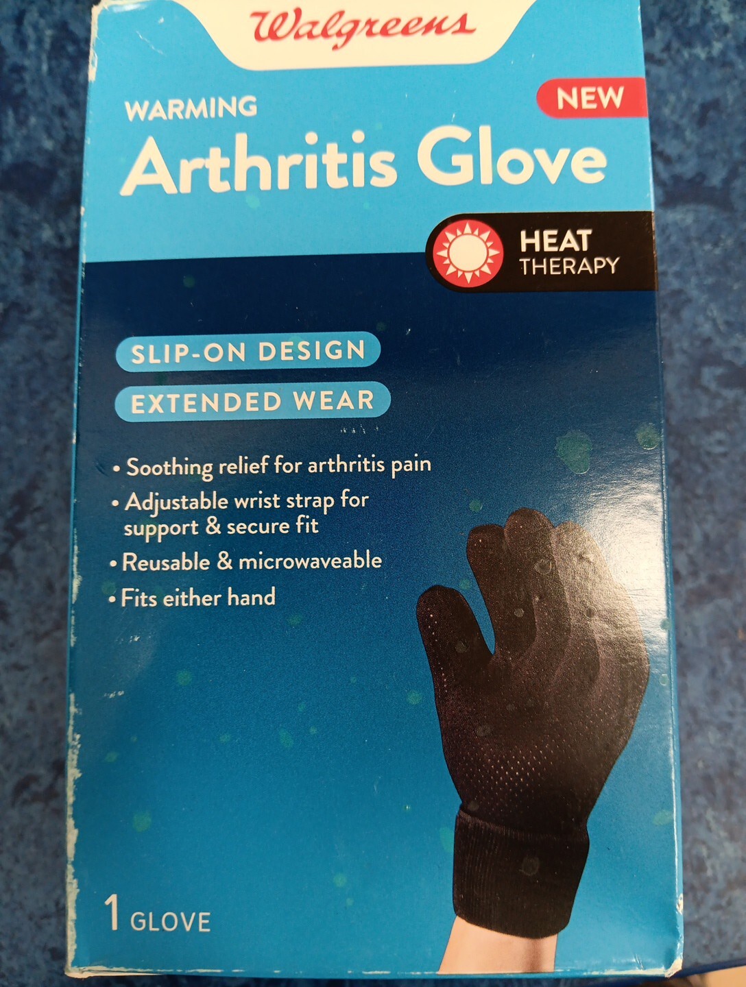 Walgreens Warming Arthritis Glove Heat Therapy One Size Reusable NIB ...