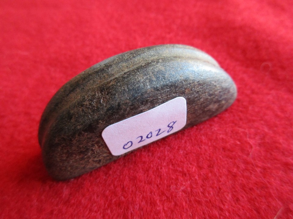 AUTHENTIC BOATSTONE NATIVE AMERICAN BOAT STONE RELIC ARTIFACT W/ COA ...