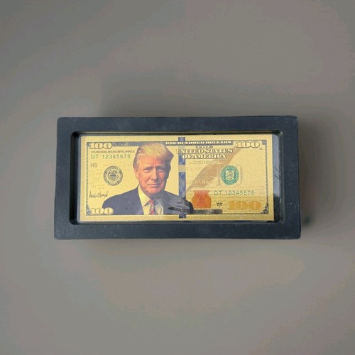Donald Trump 100 Dollar Bill Gold Foil Bill Framed | eBay