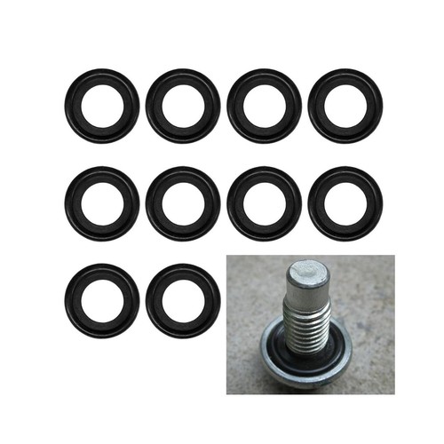 10PCS Oil Drain Plug Gasket, M12 Rubber Car Sealing Gasket Replacement ...
