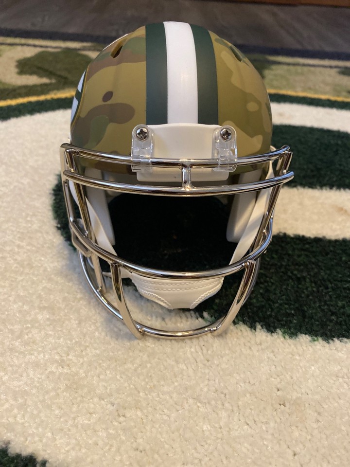 Aaron Rodgers autographed camo mini helmet Fanatics COA | eBay