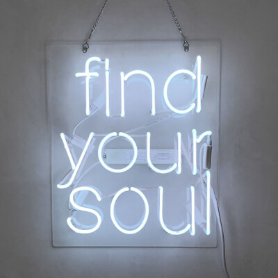 Find Your Soul Neon Sign Light Handmade Real Glass Tube Store Wall ...