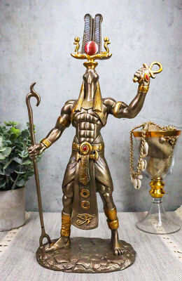 Bronzed Egyptian God Of Technology Ibis Headed Thoth Holding Was And ...