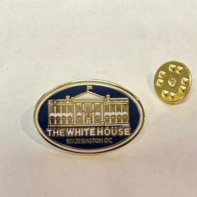 The White House Lapel Pin Oval Shape Washington DC Blue Enamel | eBay