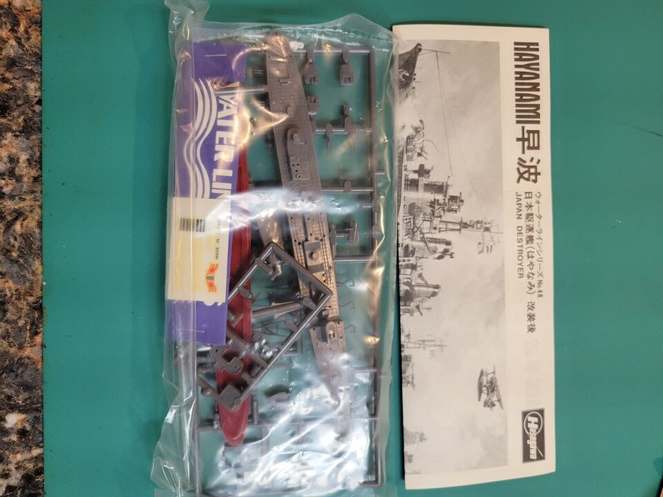 Hasegawa 1/700 Scale Water line Series Hayanami Japan Navy Destroyer ...