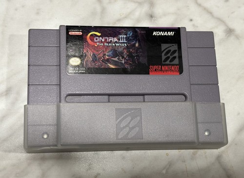 Contra 3 The Alien Wars SNES Game Super Nintendo Konami Authentic ...