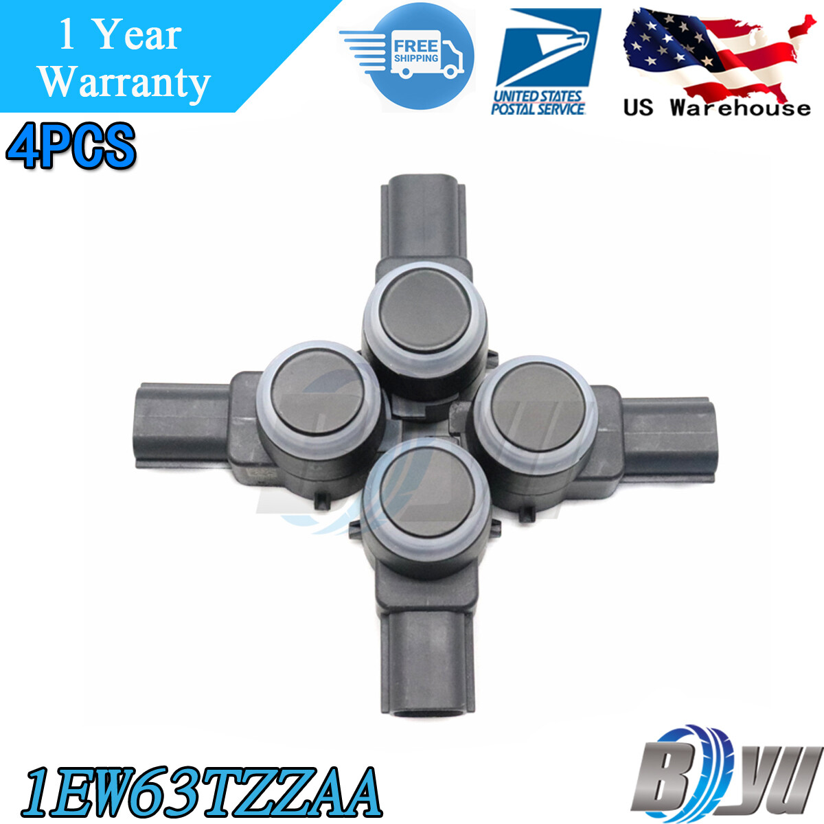 4PCS PDC Bumper Object Sensor Parking Assist For Dodge Jeep Chrysler ...