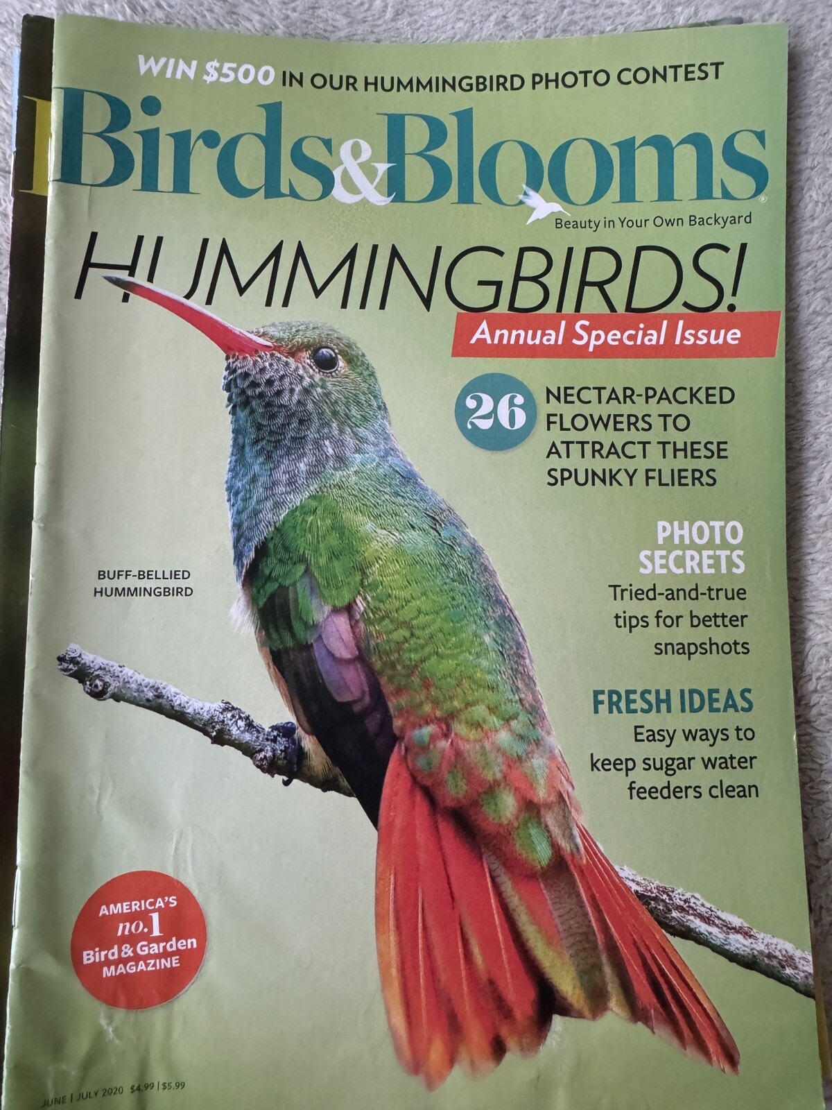 Birds and Blooms Magazine June/July 2020 Hummingbirds Annual Special ...